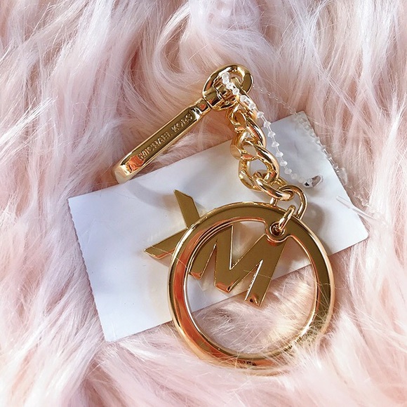 Michael Kors | Accessories | Michael Kors Logo Gold Charming Keychain ...